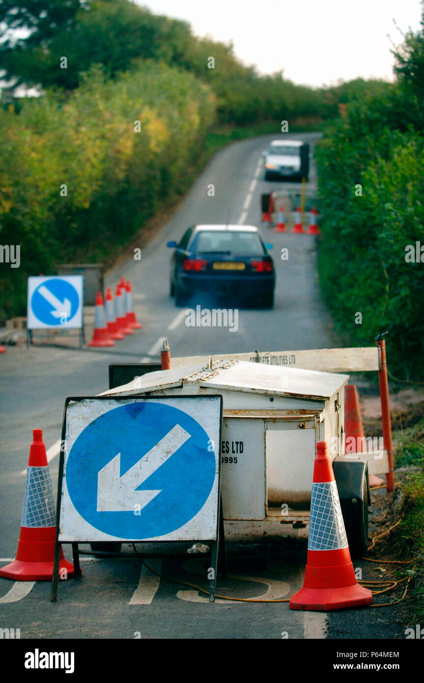 Chicane road sign hi-res stock photography and images - Alamy