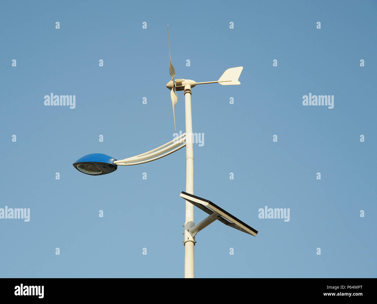 Solar and wind-powered street lamp, Tianjin, China Stock Photo - Alamy