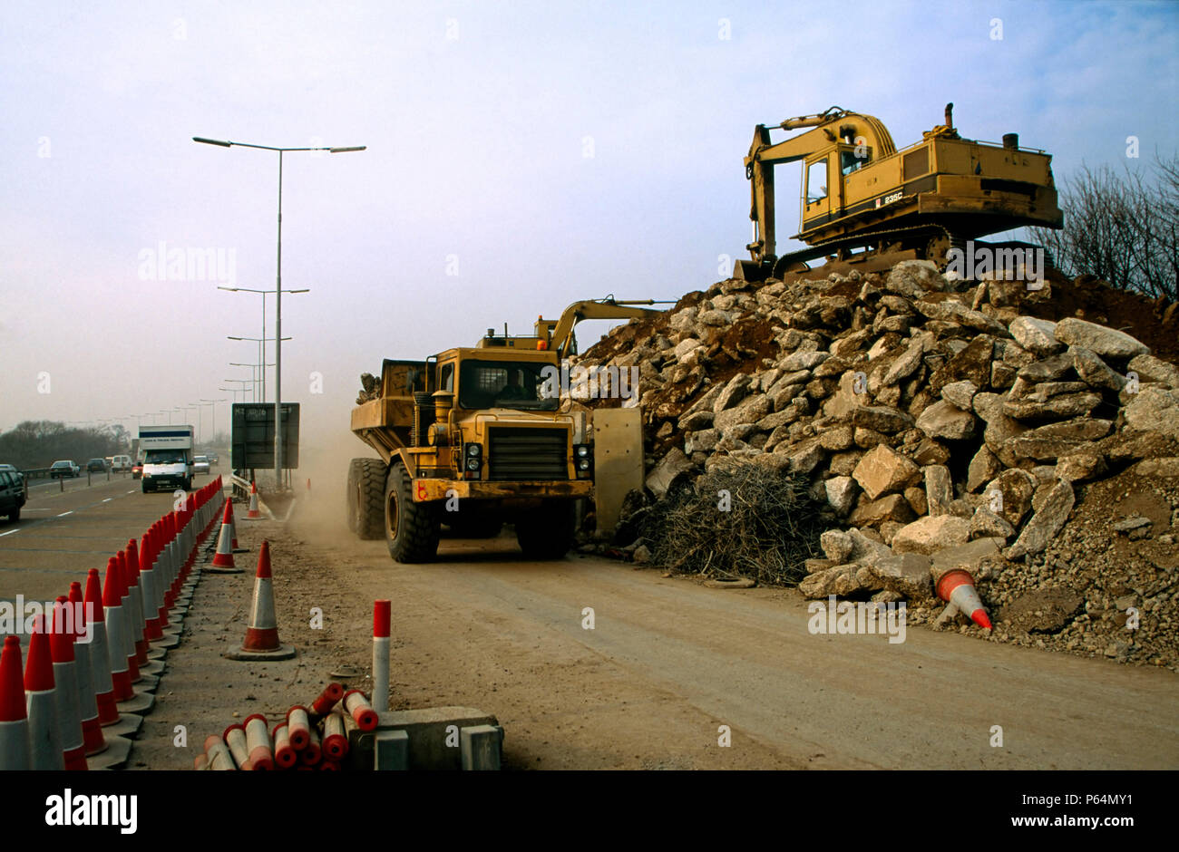 M4 motorway construction hi-res stock photography and images - Alamy