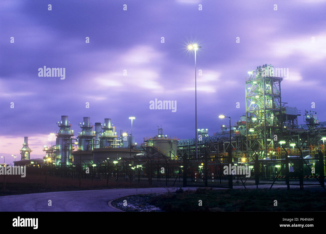 A gas processing plant at Barrow in Furness that takes gas from the ...