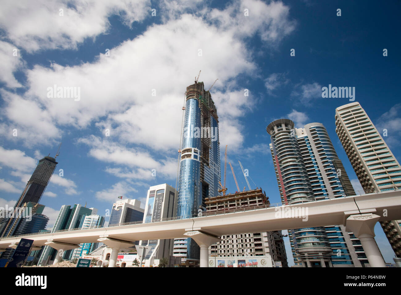 Exclusive high rise tower block developments in Dubai Stock Photo - Alamy