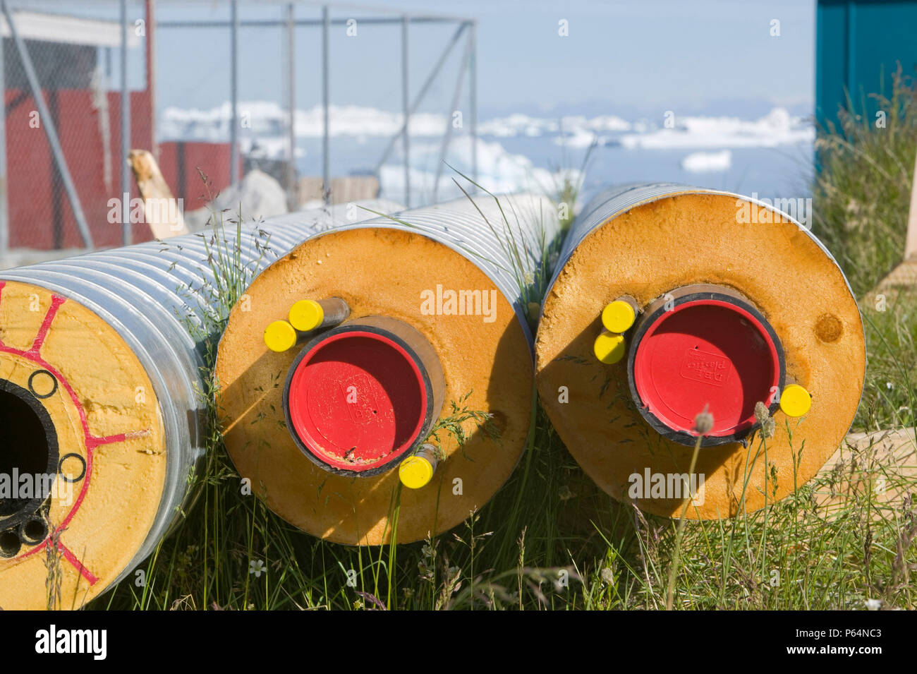 Highly insulated pipes taking heat from the combined heat and power ...