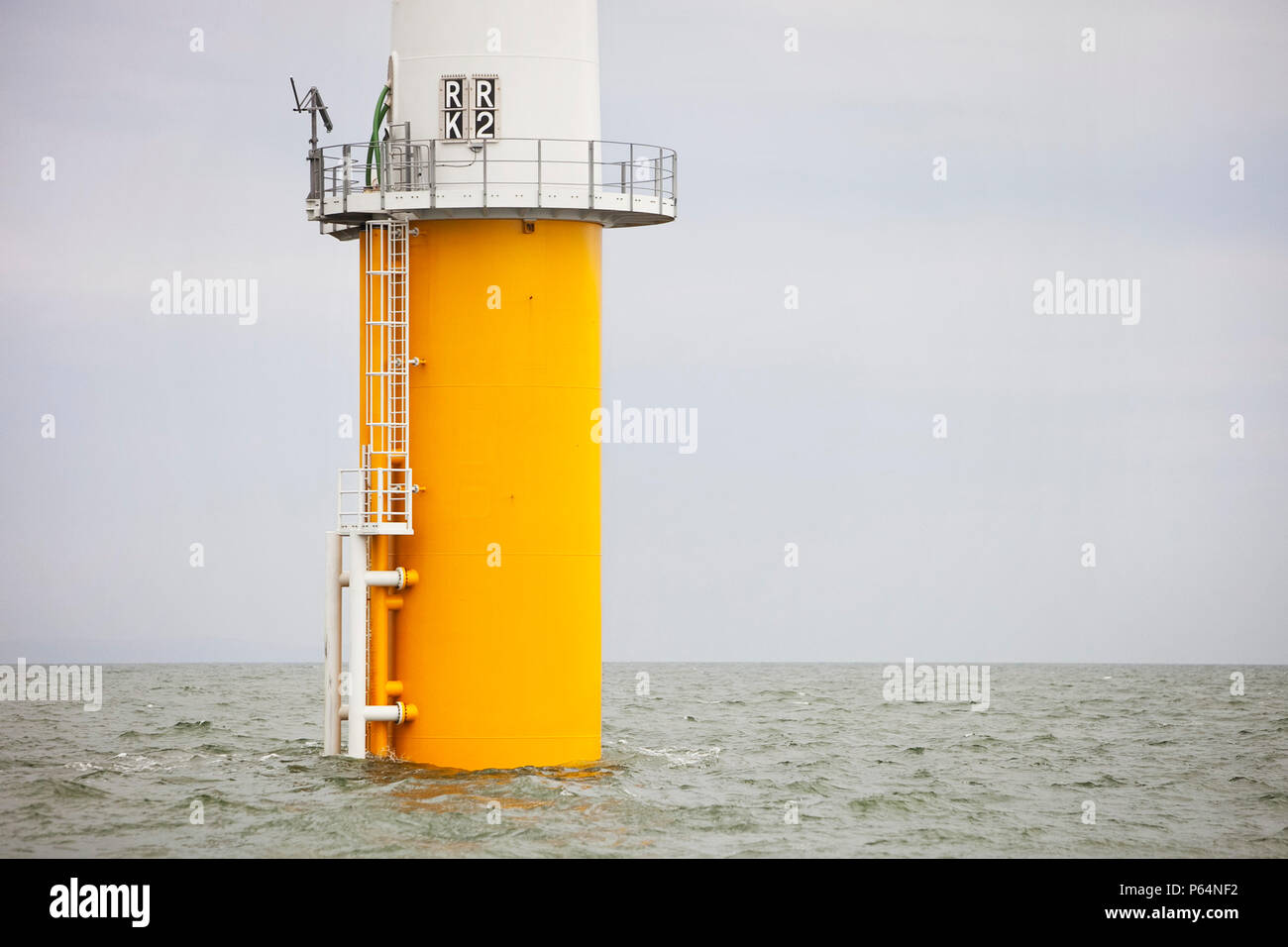 The newly built Robin Rigg offshore wind farm in the solway firth ...