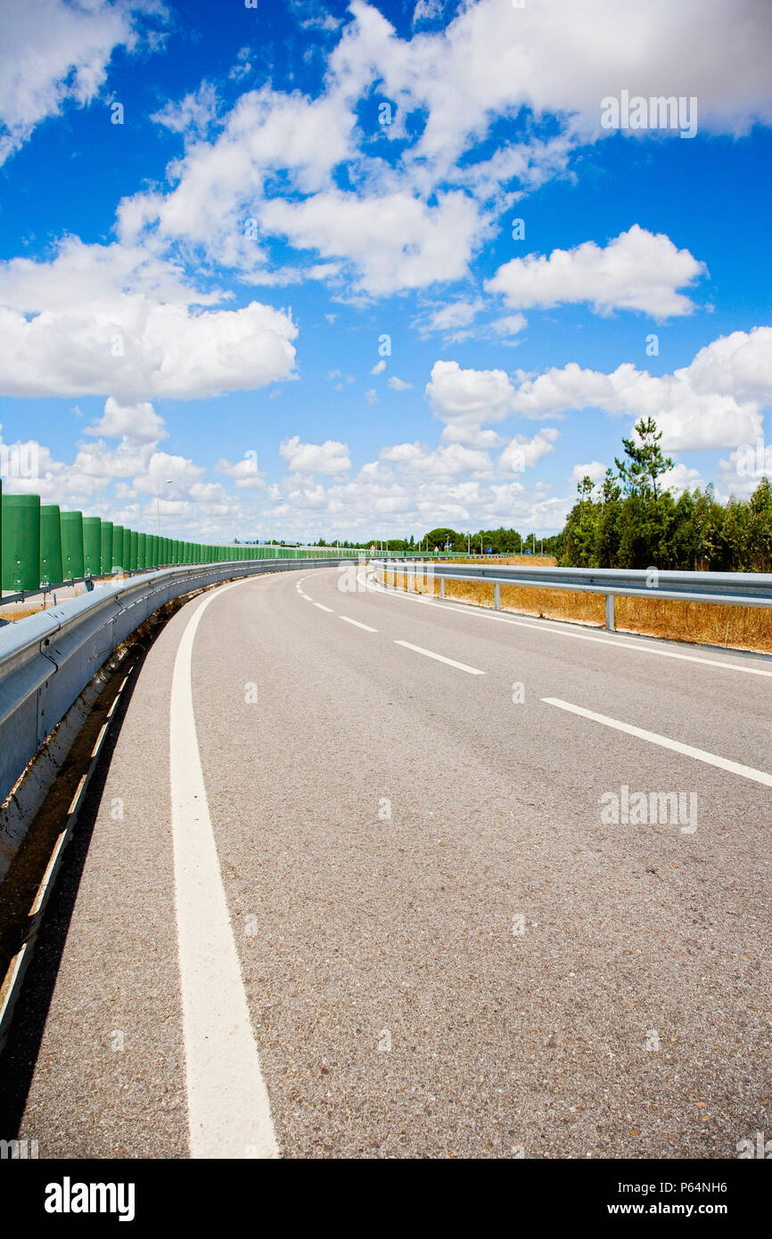 Empty road on Viaduct, Portugal Stock Photo - Alamy