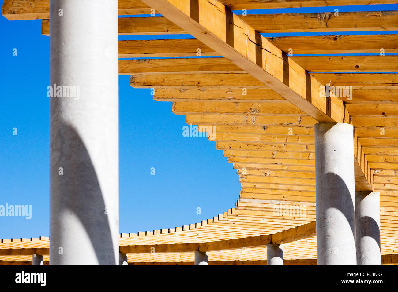 Pine Timber Structure Stock Photo - Alamy
