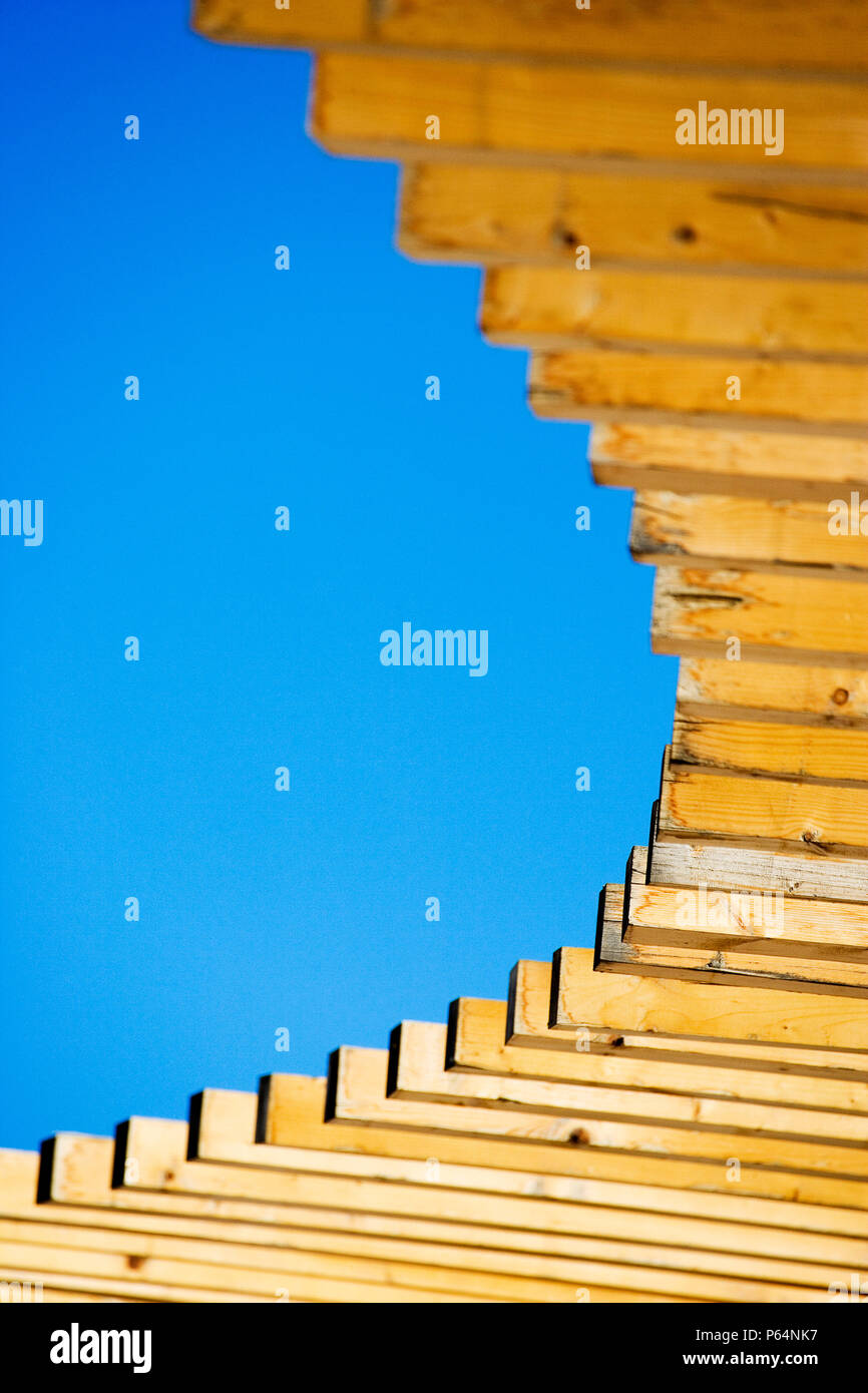 Pine Timber Structure Stock Photo - Alamy