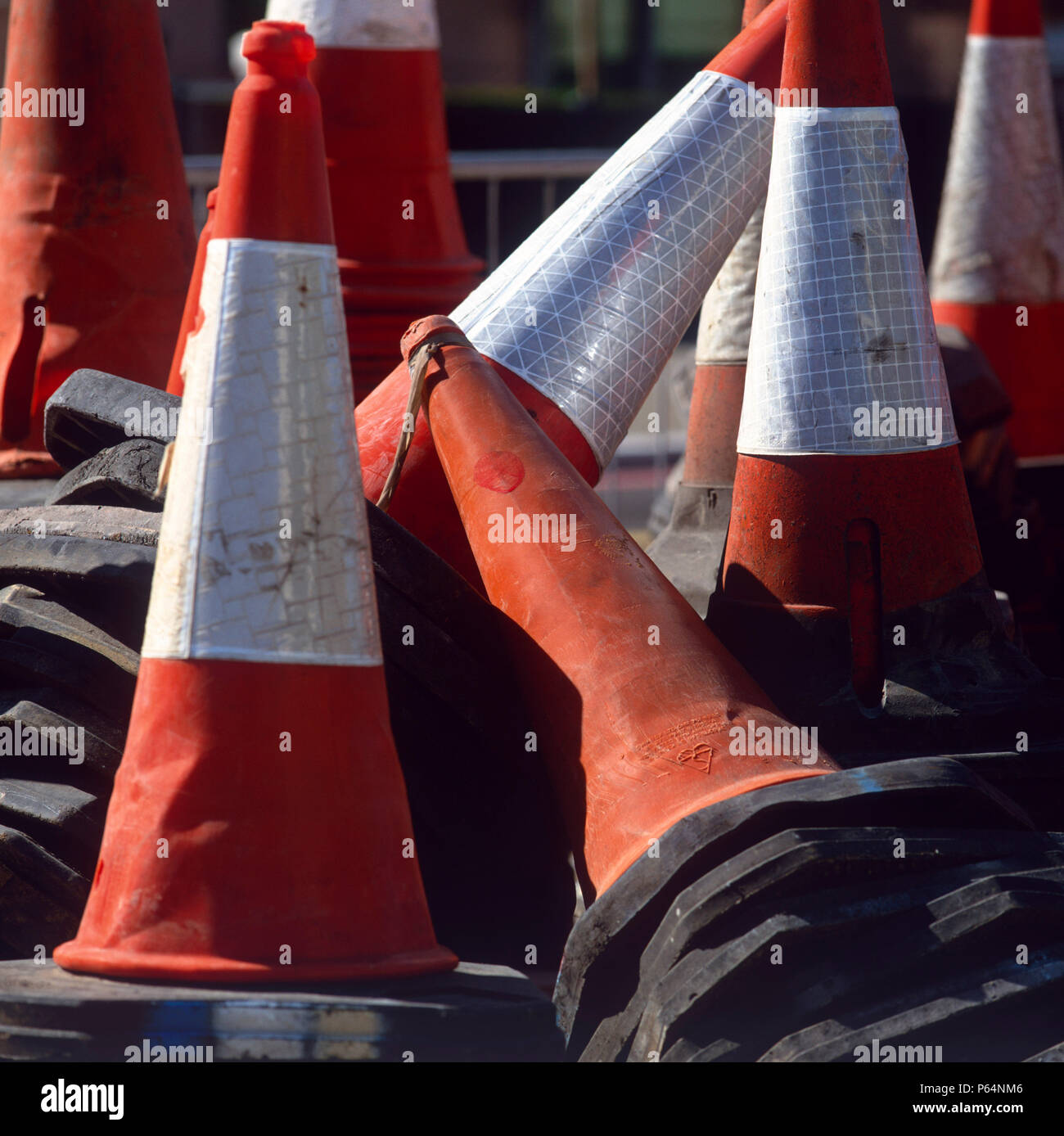 Stack of traffic cones hi-res stock photography and images - Alamy