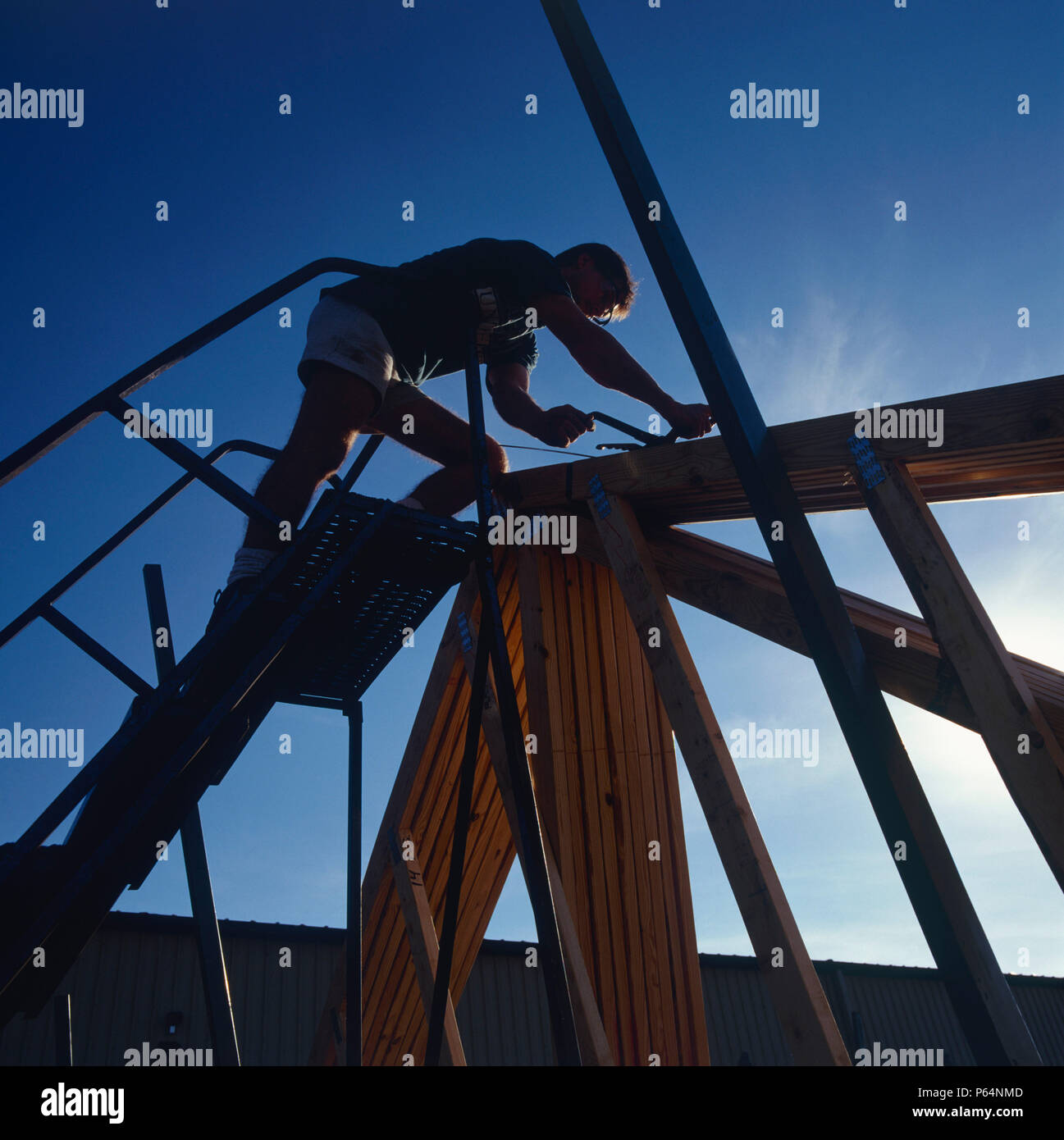 Roofing in progress on a development site Stock Photo - Alamy