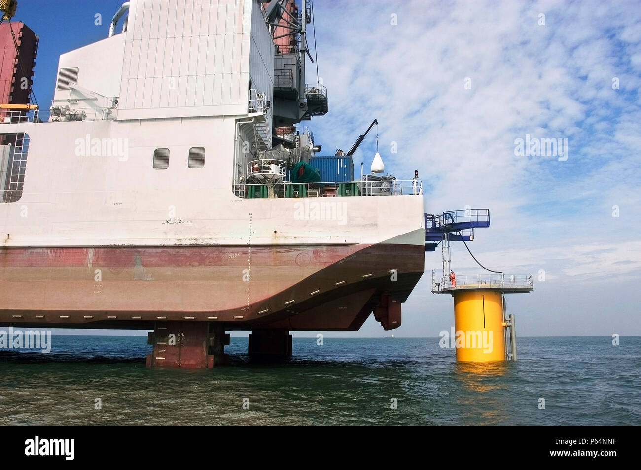 The Jack up Ship Resolution fix a transition piece to the monopile ...