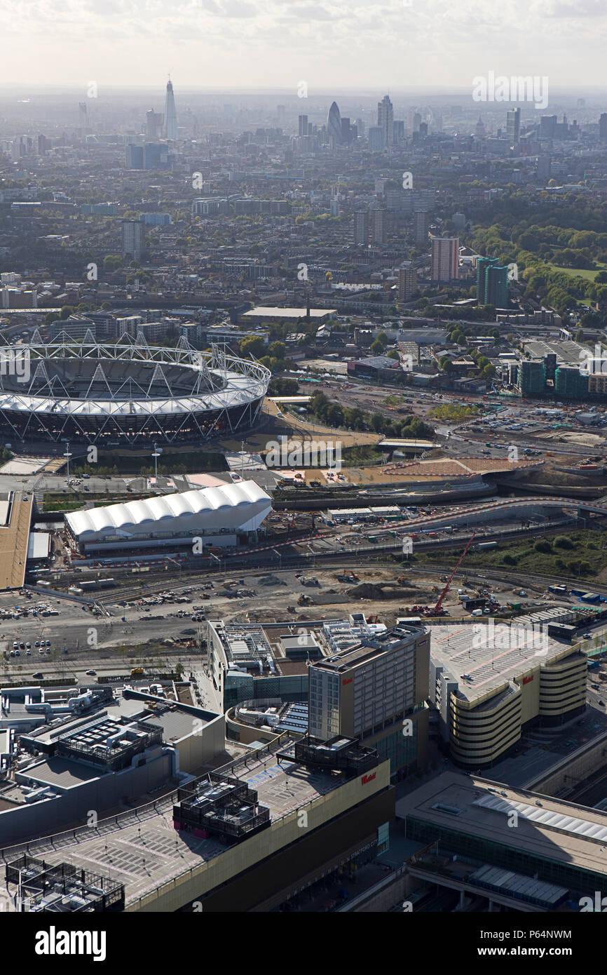 Olympic park london aerial view hi-res stock photography and images - Alamy
