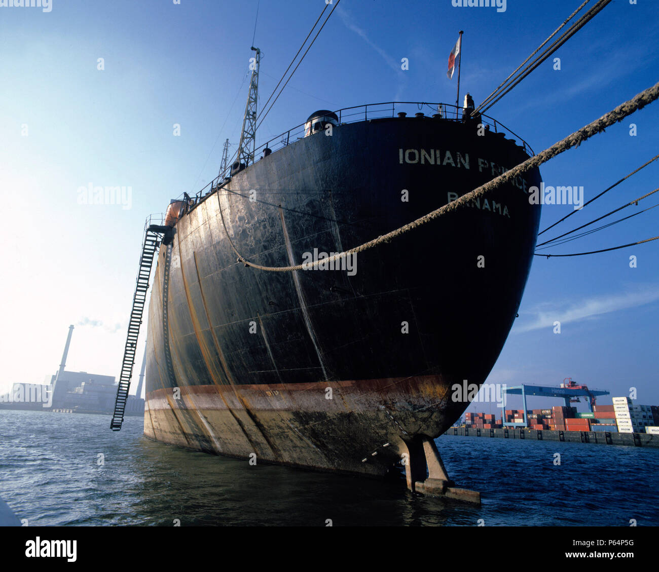 Stern of ship in Rotterdam's Harbour. The Netherlands Stock Photo - Alamy