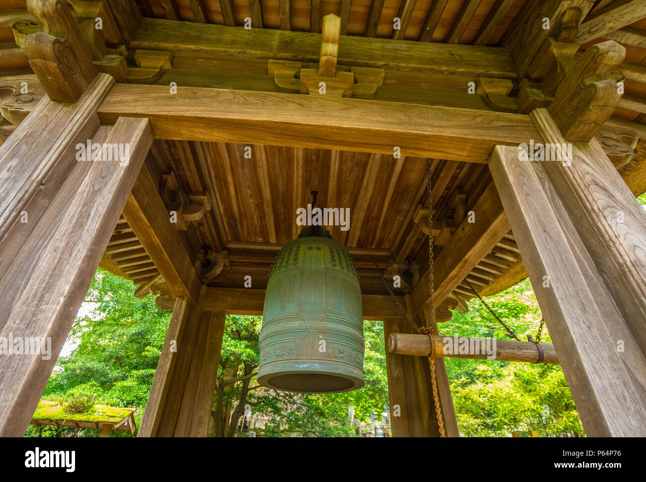 Bell at a shinto shrine in japan hi-res stock photography and images ...