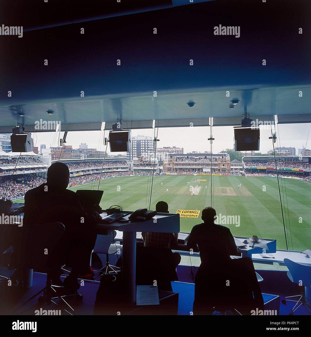 Media centre and match in progress. Lords Cricket Ground. London ...