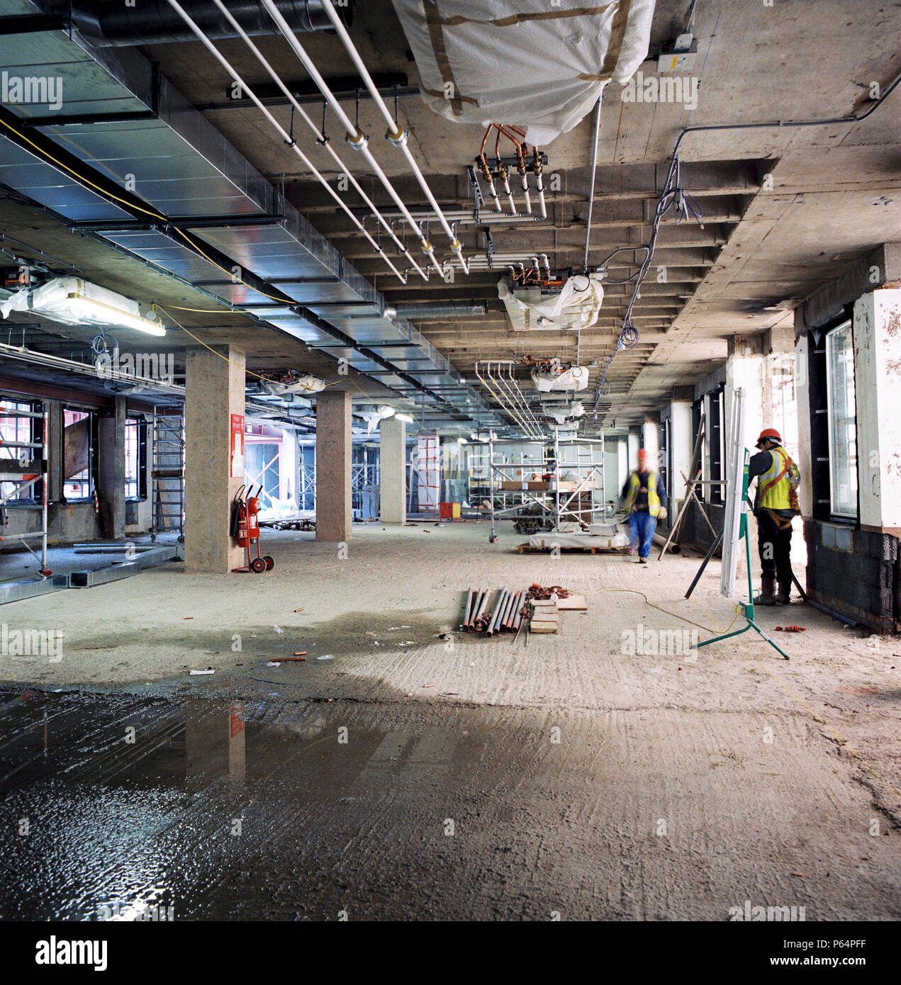 Demolition of an office building in central London Stock Photo - Alamy
