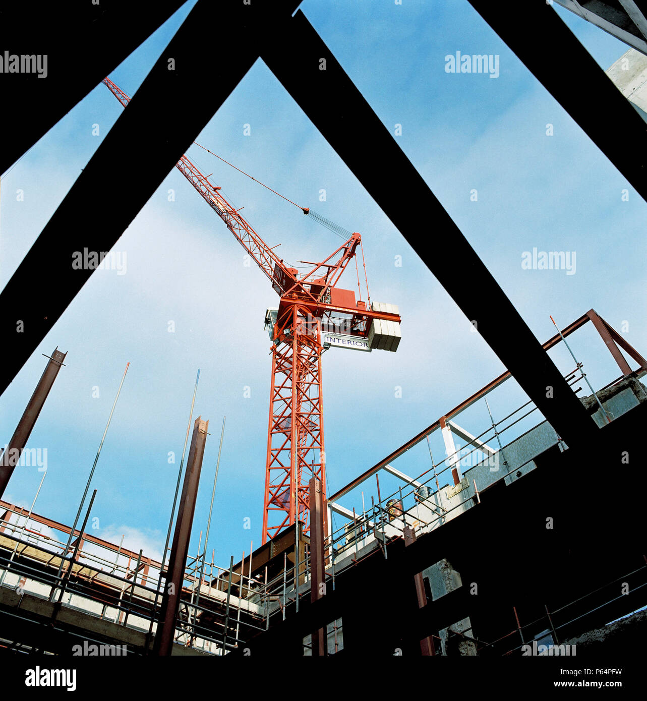 View of a crane from a low angle Stock Photo - Alamy