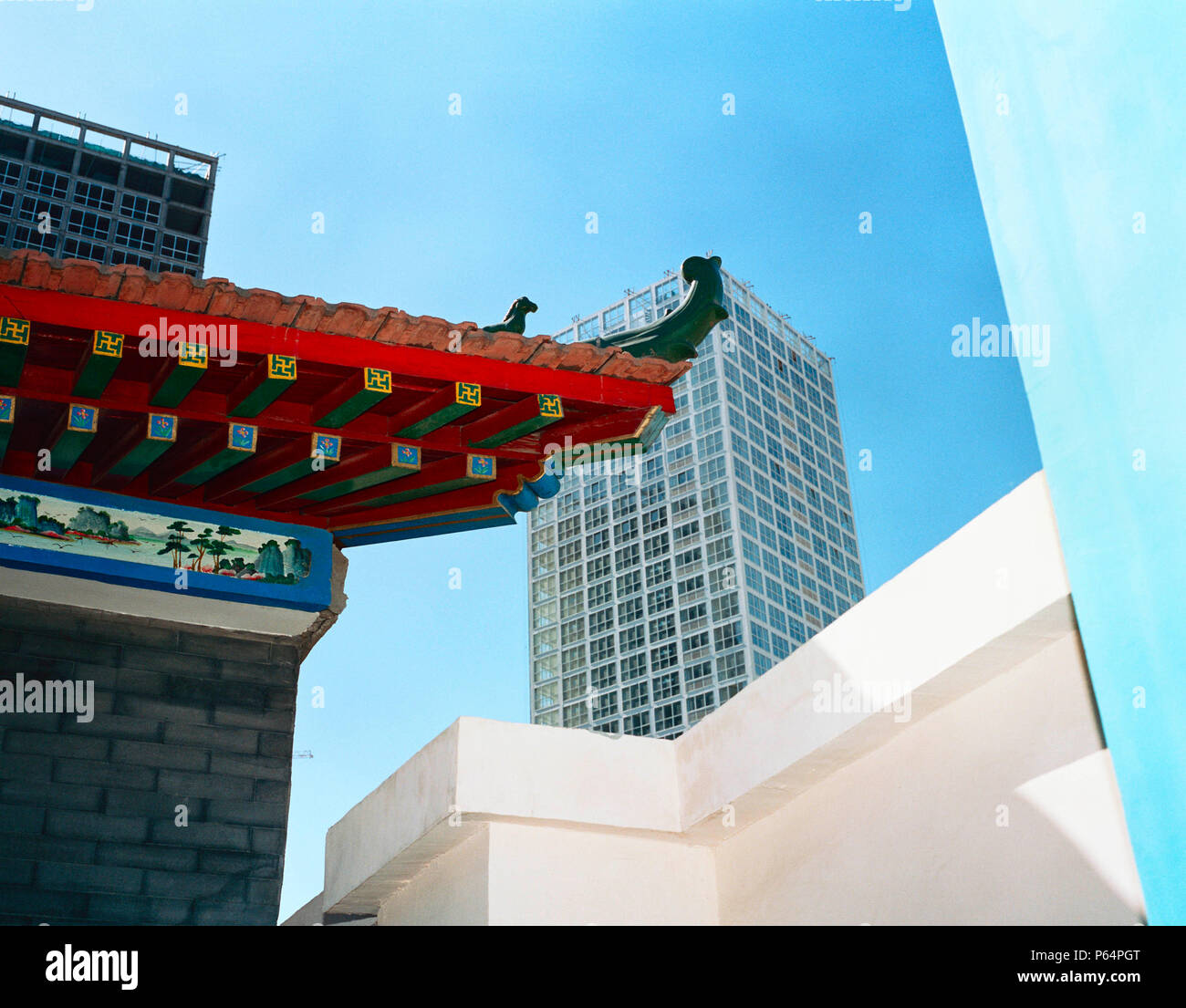 Traditional and modern Chinese architecture, Beijing, China Stock Photo ...