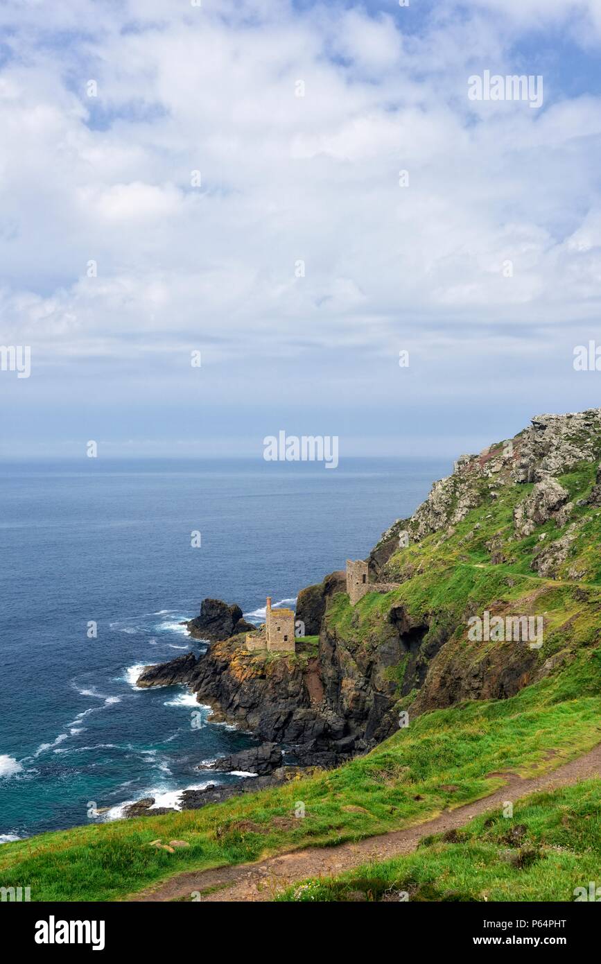 The Crowns engine houses, Botallack tin mines, Penwith, Cornwall ...