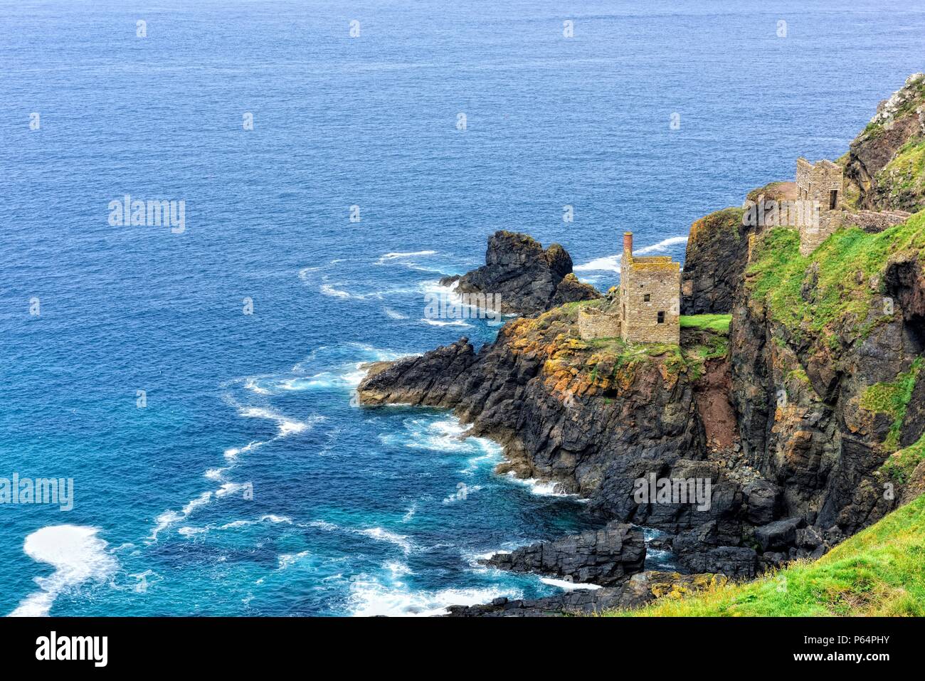 The Crowns engine houses, Botallack tin mines, Penwith, Cornwall ...