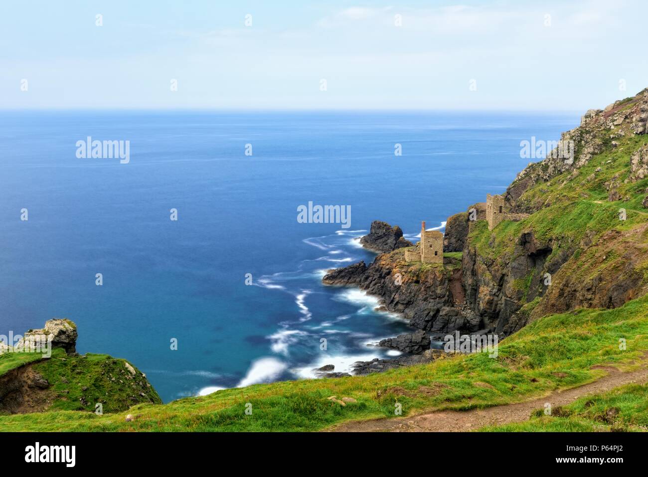 The Crowns engine houses, Botallack tin mines, Penwith, Cornwall ...