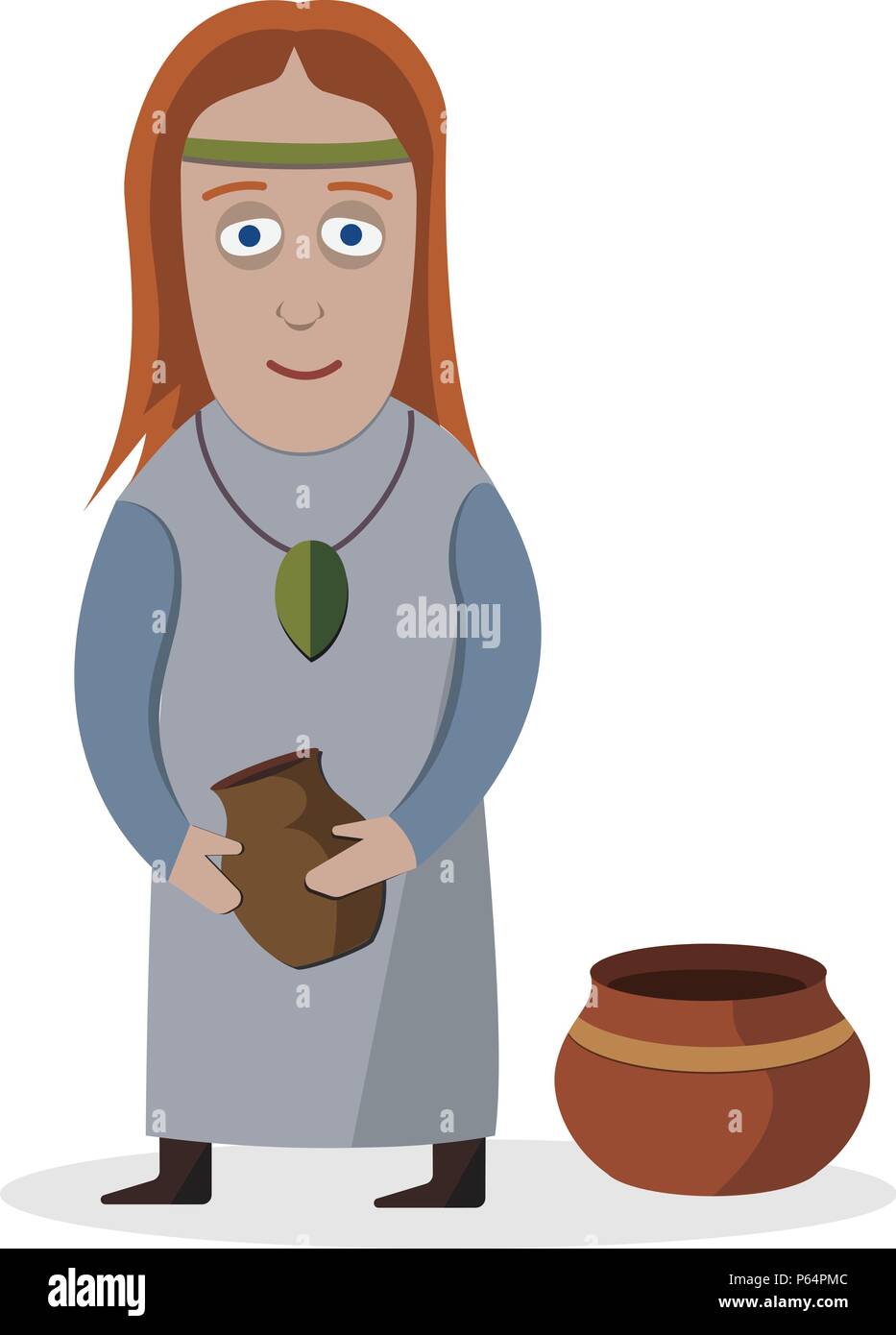 Woman in national dress. Indo-Europeans. National clothes. Vector ...