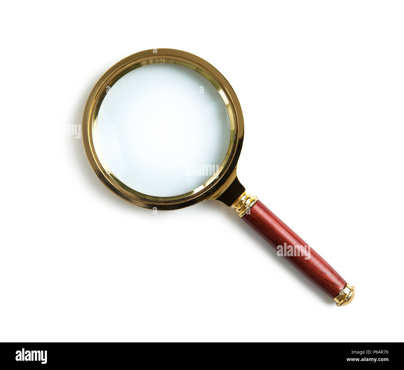 Magnifying glass isolated on white background Stock Photo - Alamy