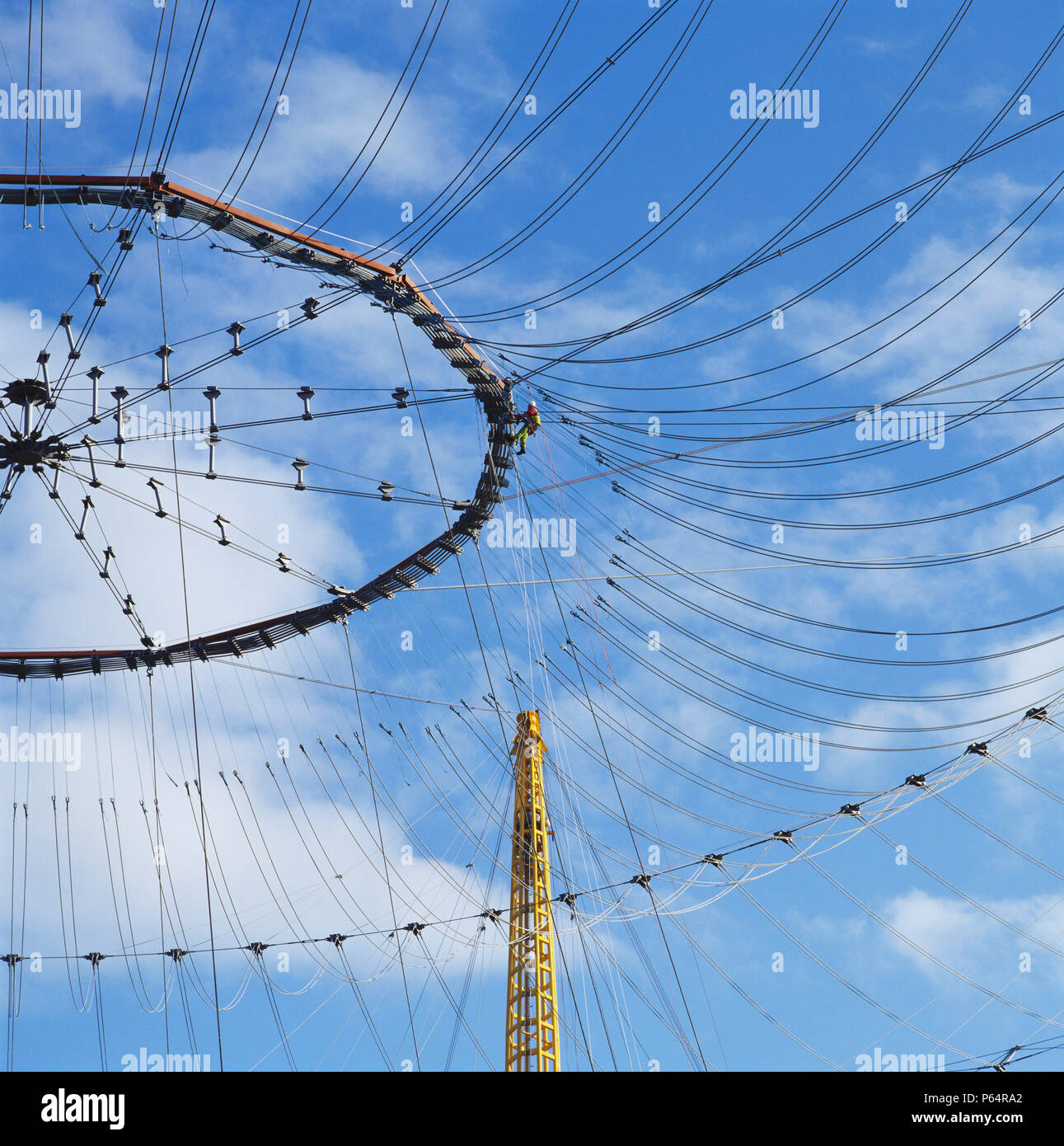 Roof support, construction of Millennium Dome, Greenwich, London, UK ...
