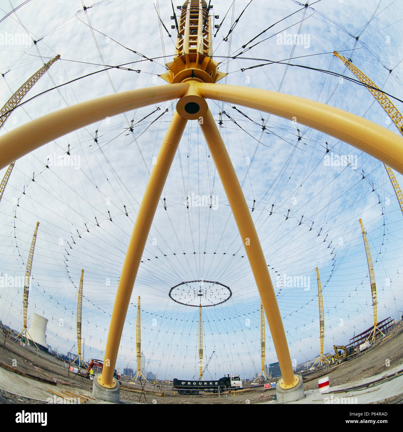 Roof support for the Millennium Dome, Greenwich, London, UK Stock Photo ...