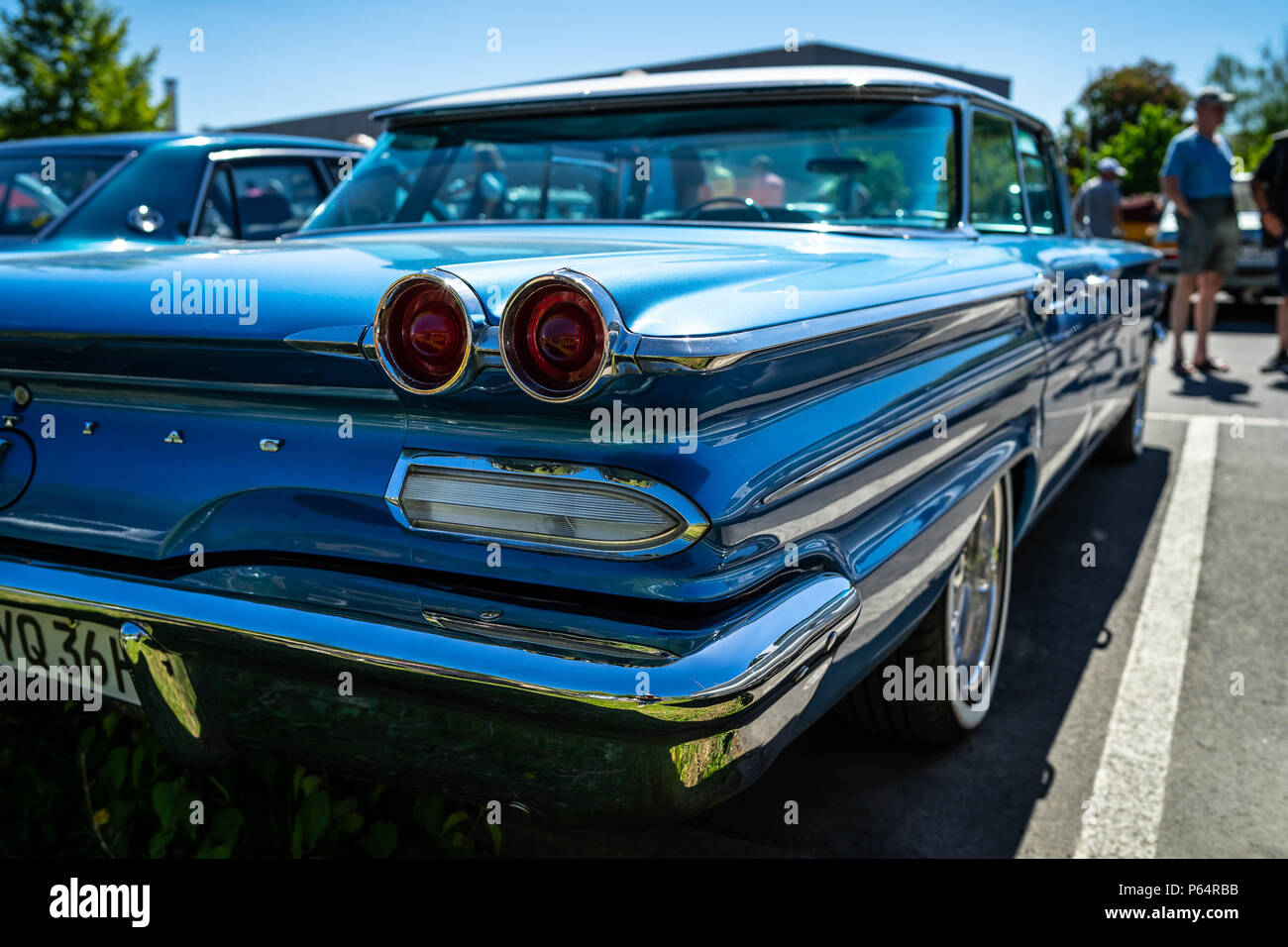 BERLIN - MAY 06, 2018: Full-size car Pontiac Catalina sedan, 1960. Rear ...
