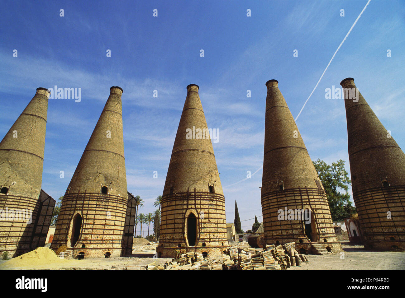 Ceramic tile kilns, Seville, Spain, 1989 Stock Photo - Alamy