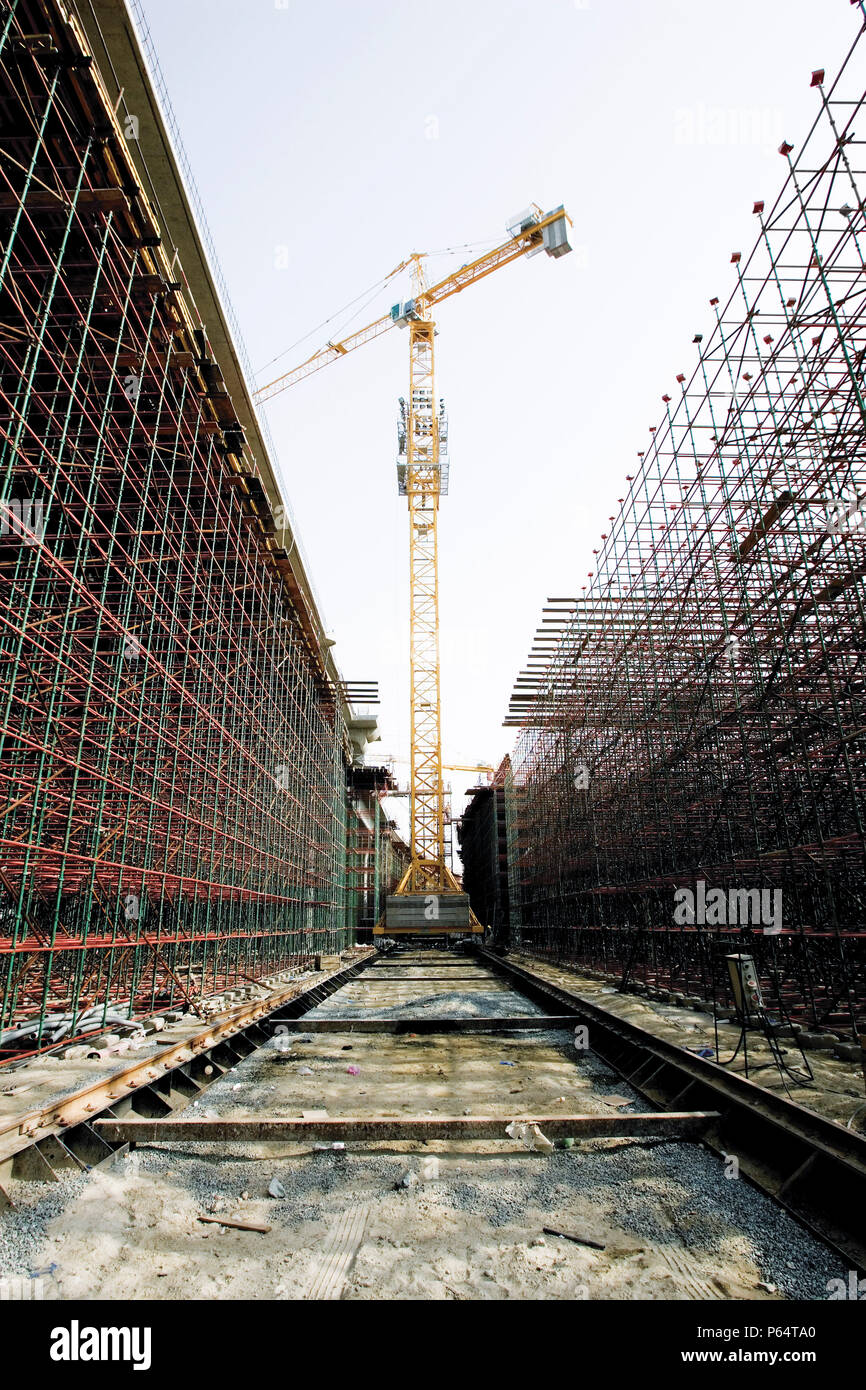 Construction of the new Garhoud bridge, Dubai, United Arab Emirates ...