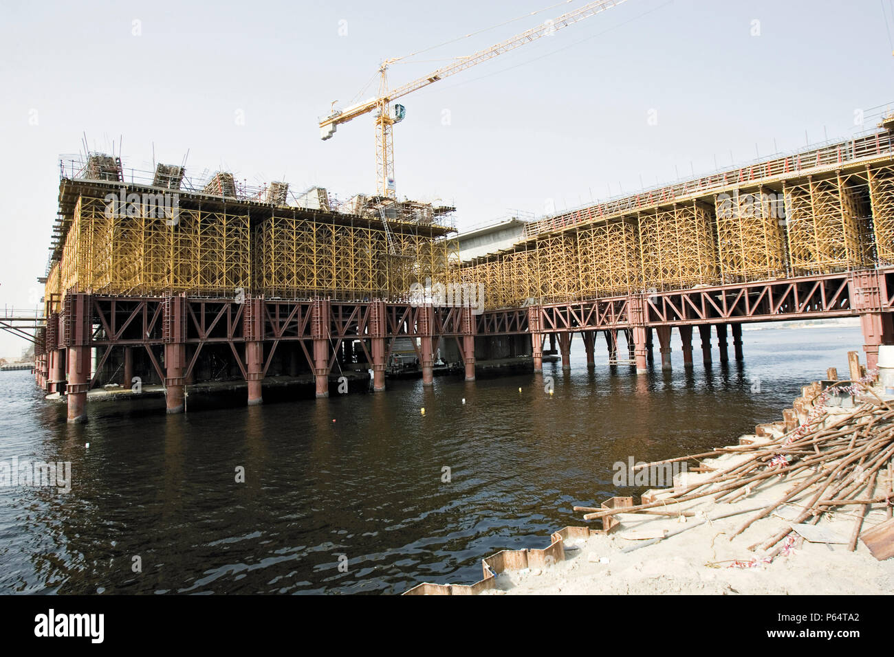 Construction of the new Garhoud bridge, Dubai, United Arab Emirates ...