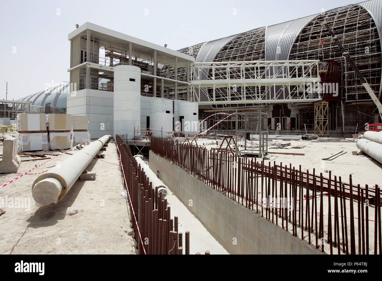 Construction work at Dubai International Airport expansion, Terminal 3 ...