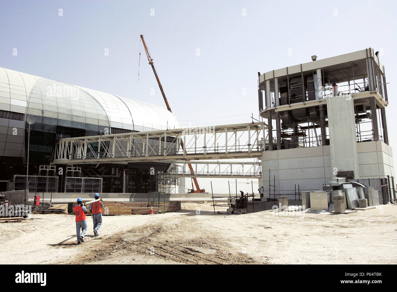 Construction work at Dubai International Airport expansion, Terminal 3 ...