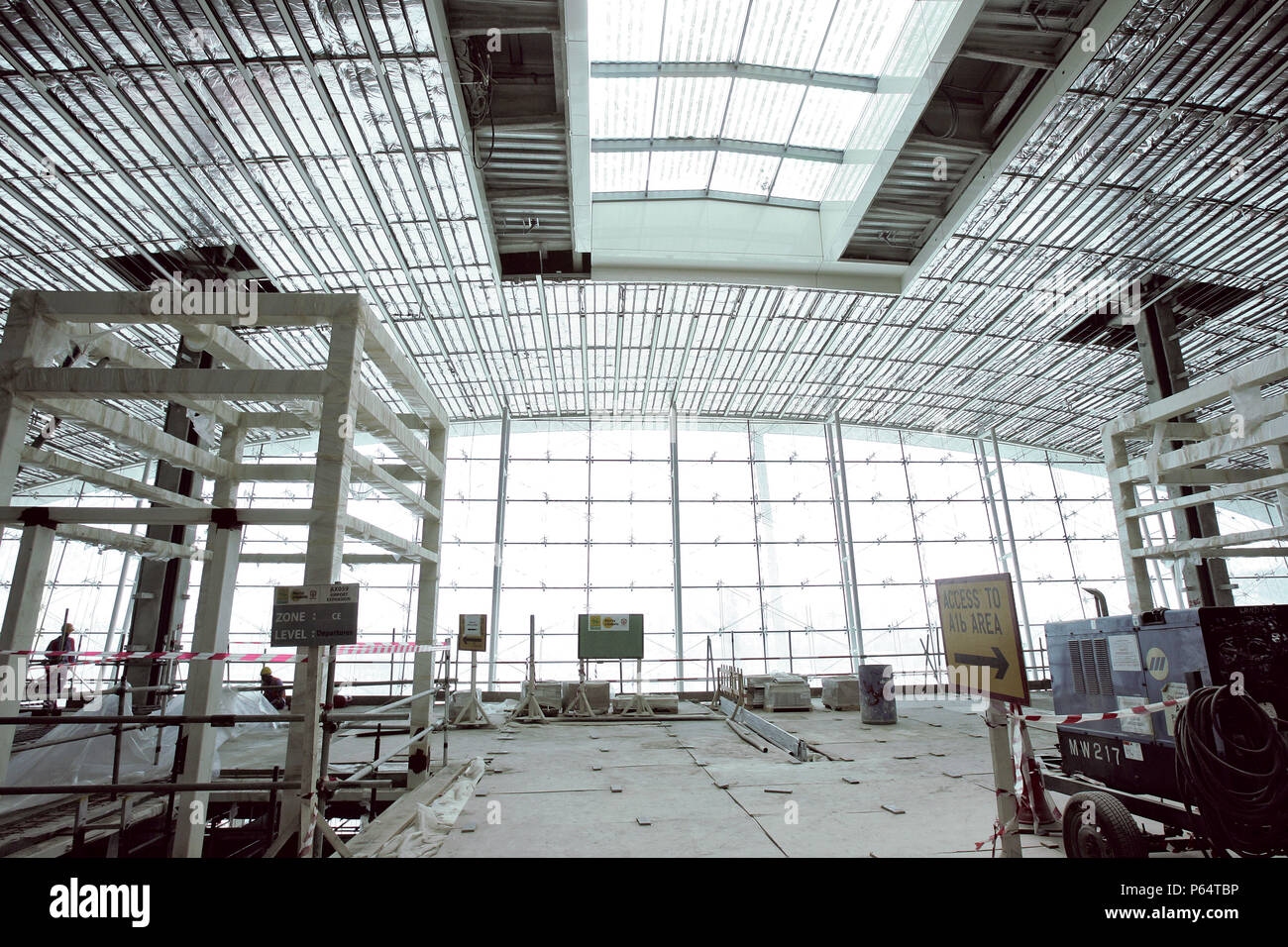 Construction work at Dubai International Airport expansion, Terminal 3 ...