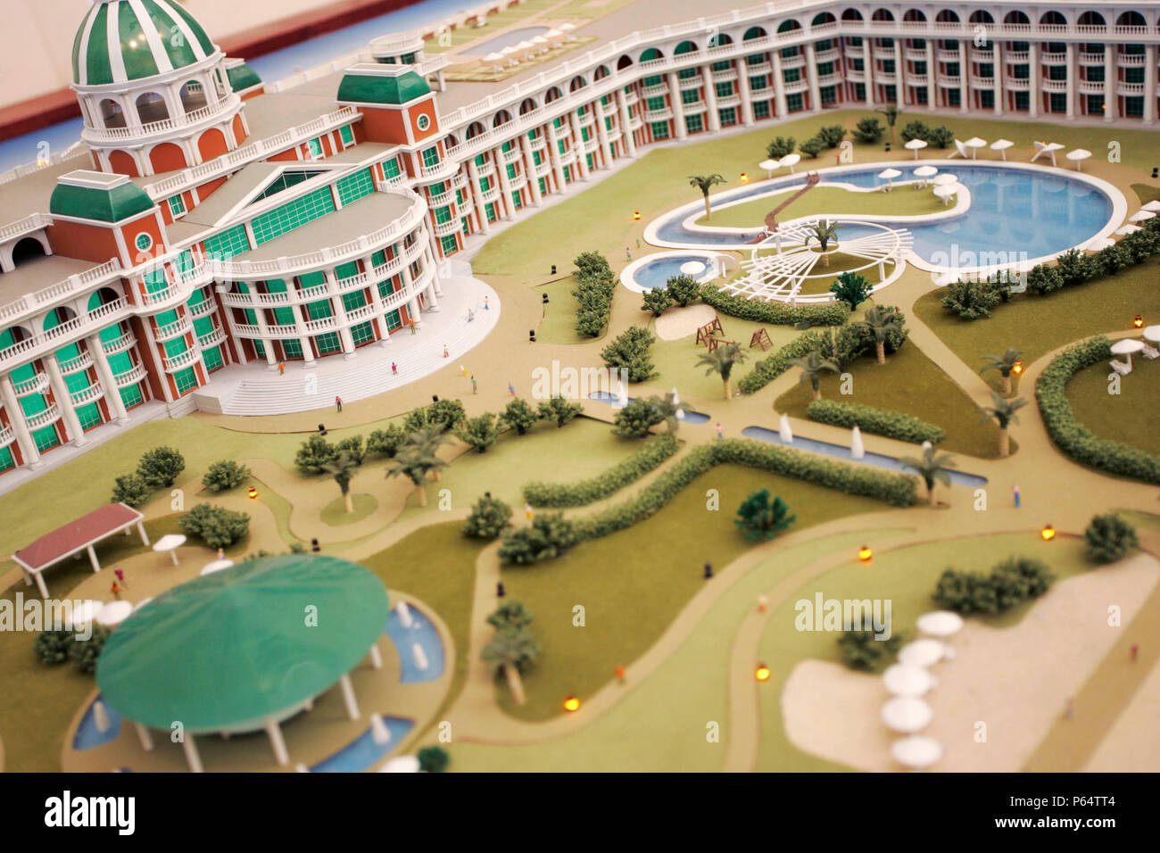 Model of a proposed new building development, Dubai, UAE Stock Photo ...