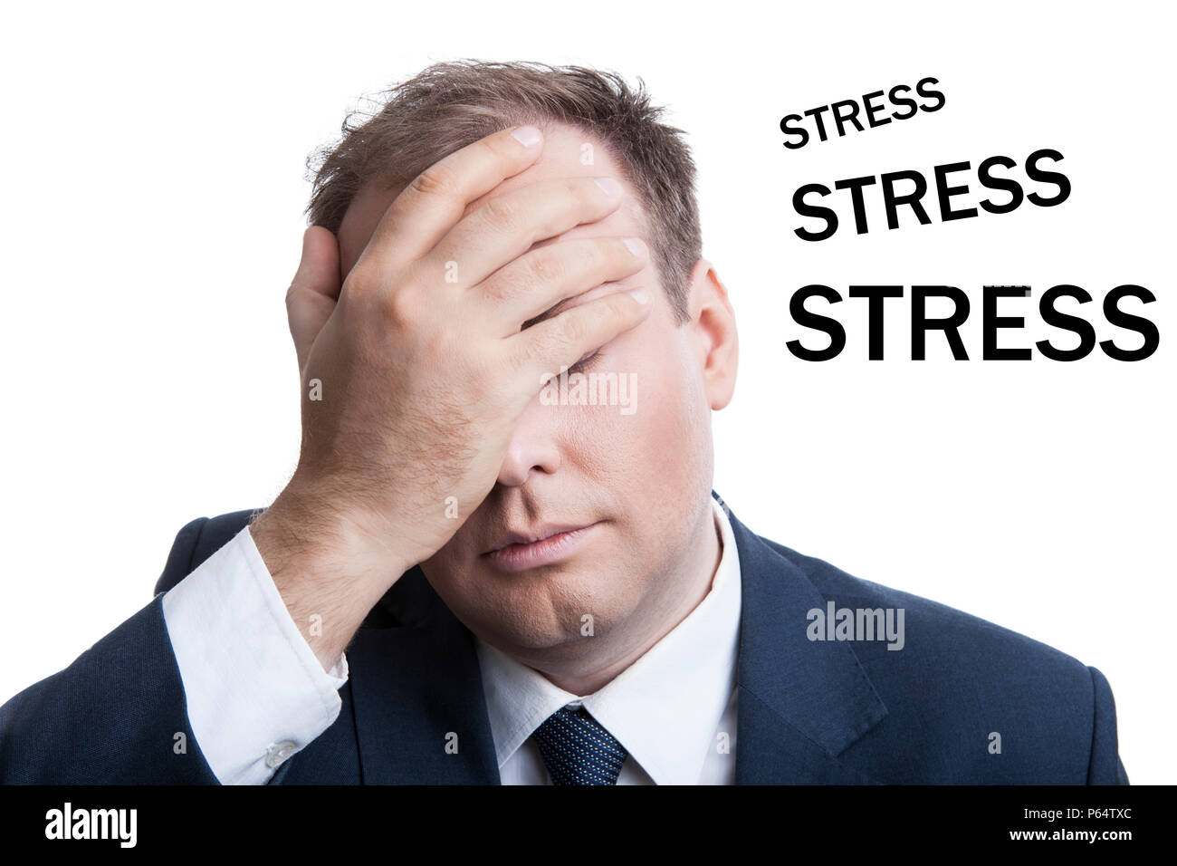 business in stress isolated on a white background Stock Photo - Alamy
