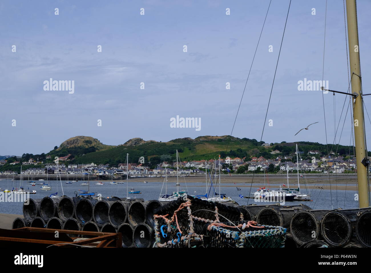 Fishing in Conwy in Wales Stock Photo - Alamy
