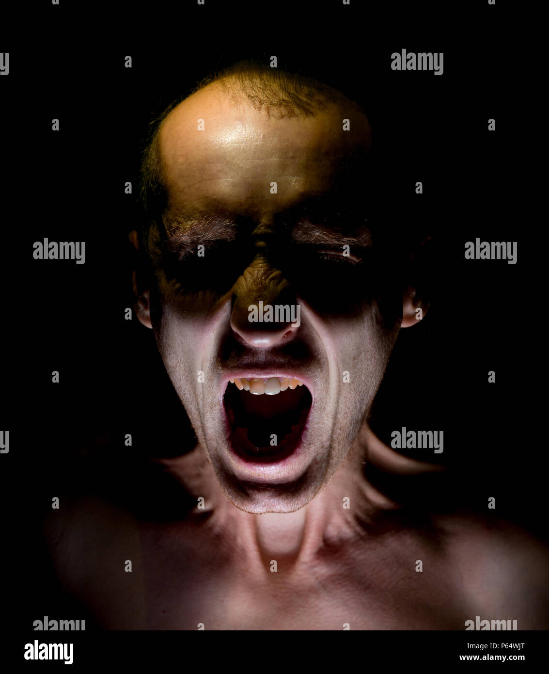 Man scream face hi-res stock photography and images - Alamy