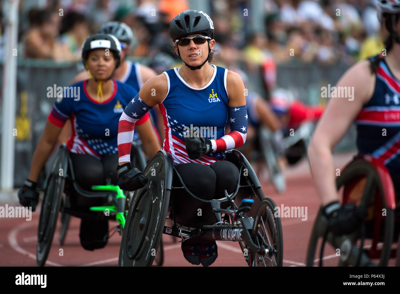 U.S. Army Capt. Kelly Elmlinger of the U.S. Invictus enters a ...