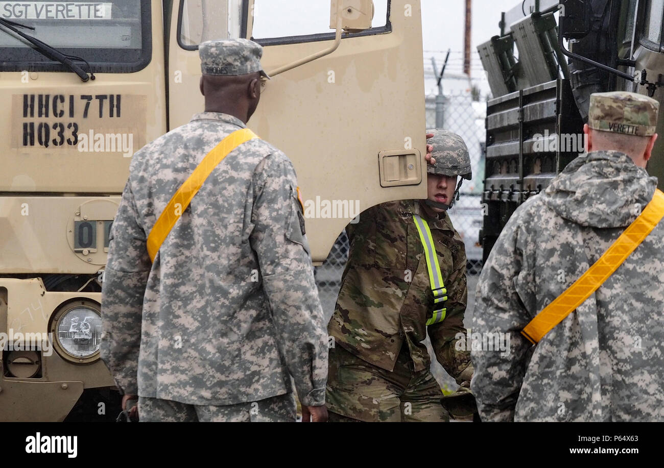 Spc. Leland Murray, assigned to the 17th Combat Sustainment Support ...