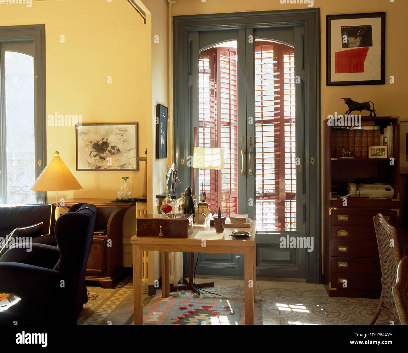Partial view of a living room Stock Photo - Alamy