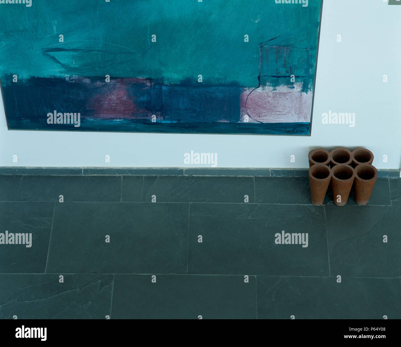 Partial view of a painting on a wall Stock Photo - Alamy