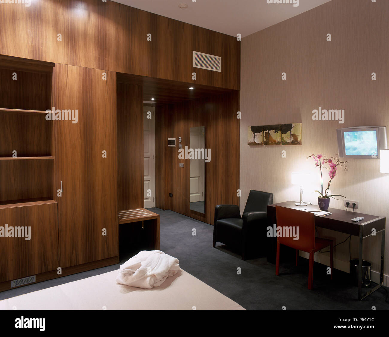 Partial view of an elegant bedroom Stock Photo - Alamy