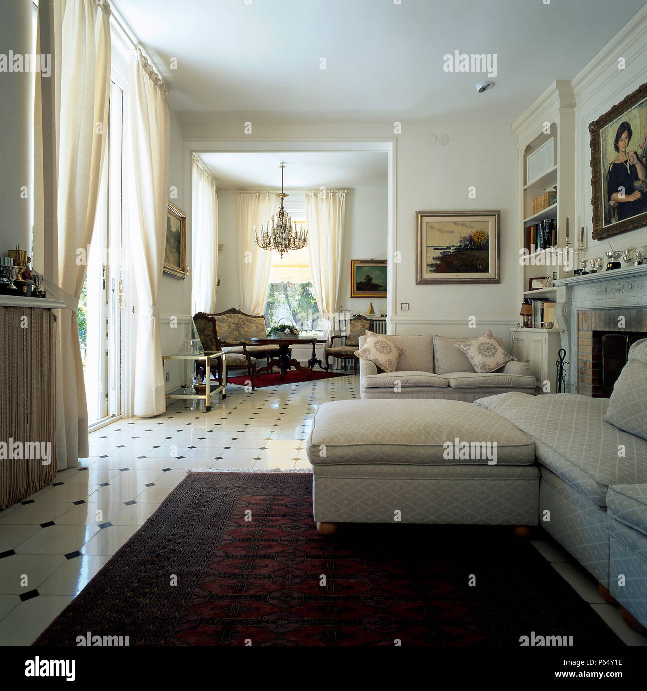 Partial view of an elegant living room Stock Photo - Alamy