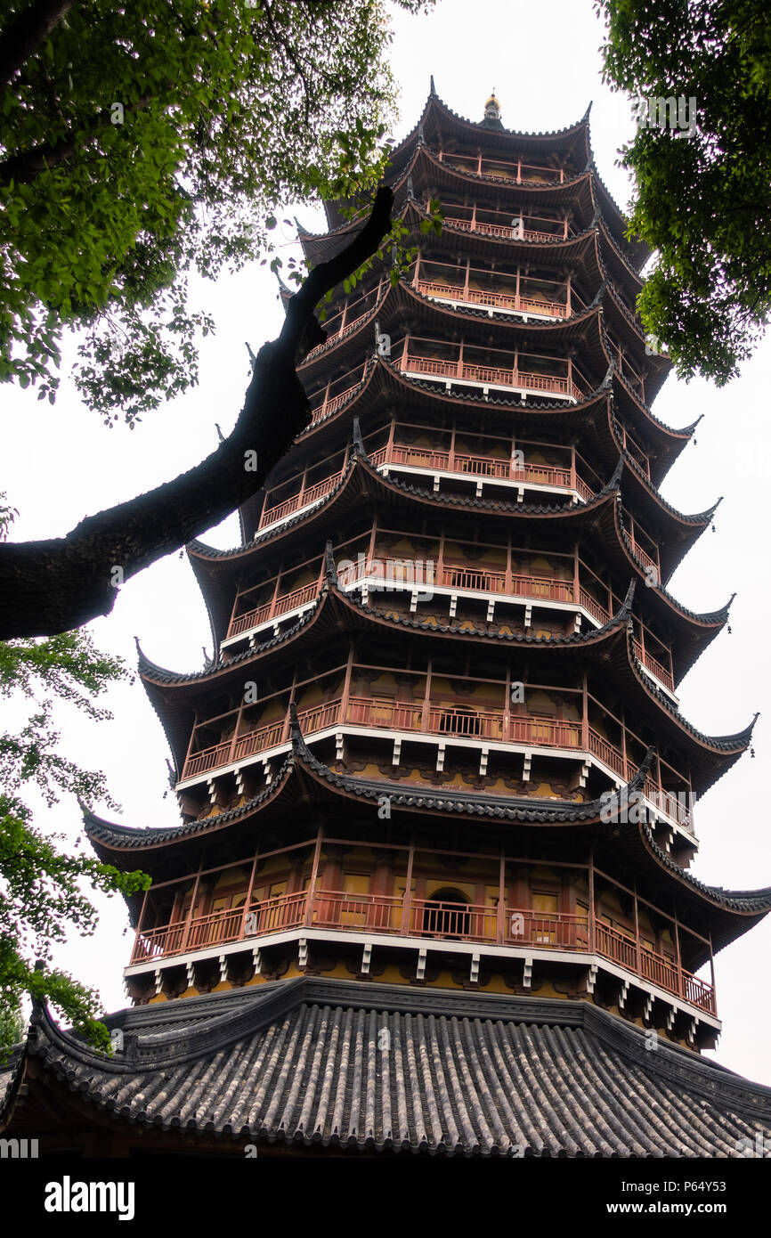 Ancient Chinese Temple Architecture Overcast Travel Location Stock ...