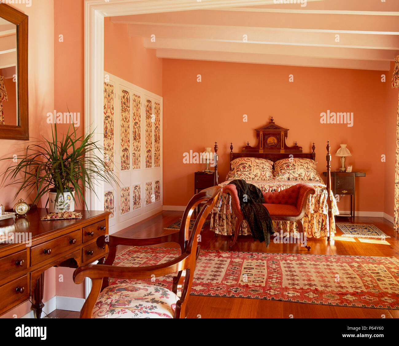 View of a clean and neat bedroom Stock Photo - Alamy