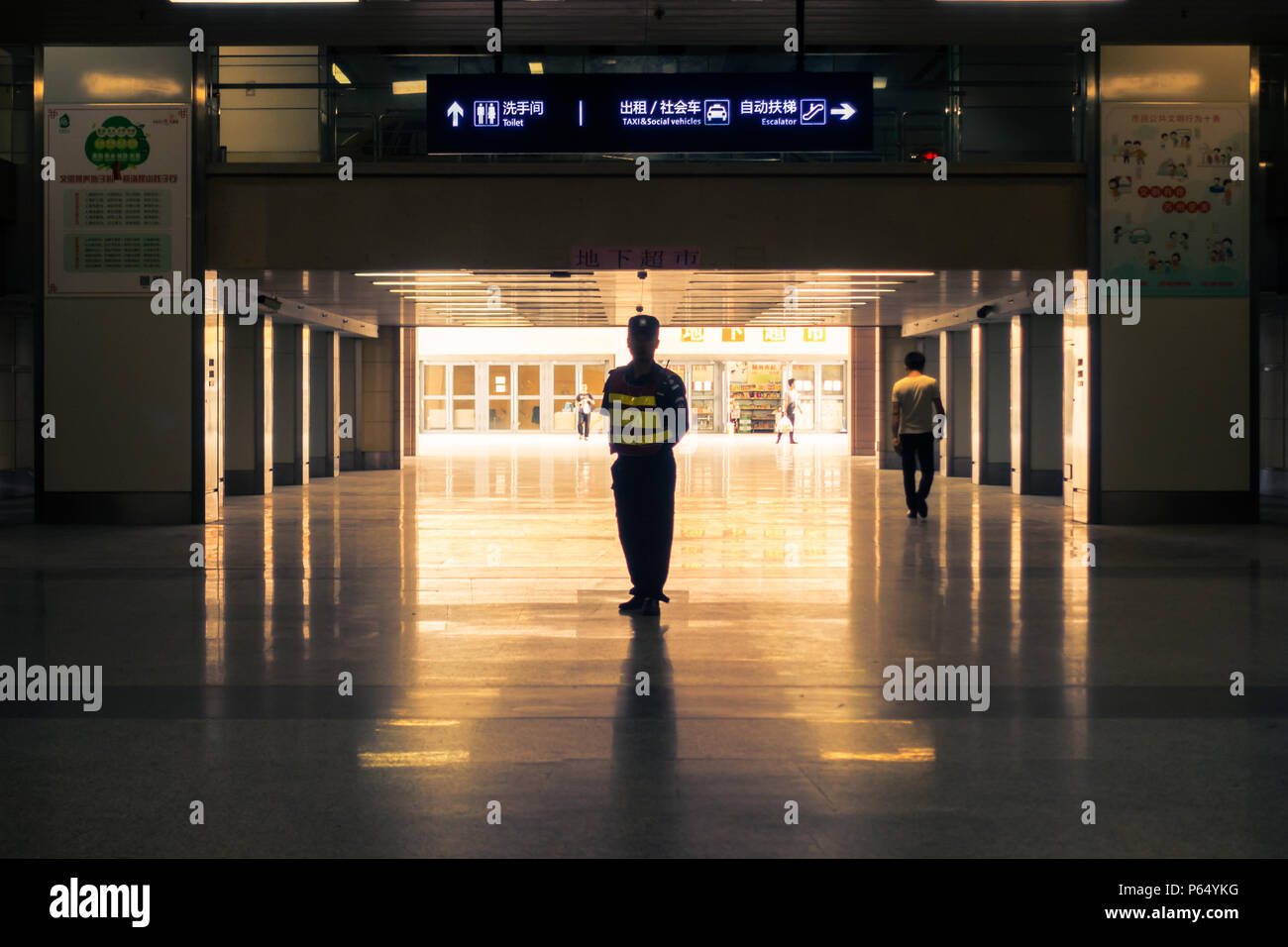 Subway Staff standing in the Subway Station Stock Photo - Alamy