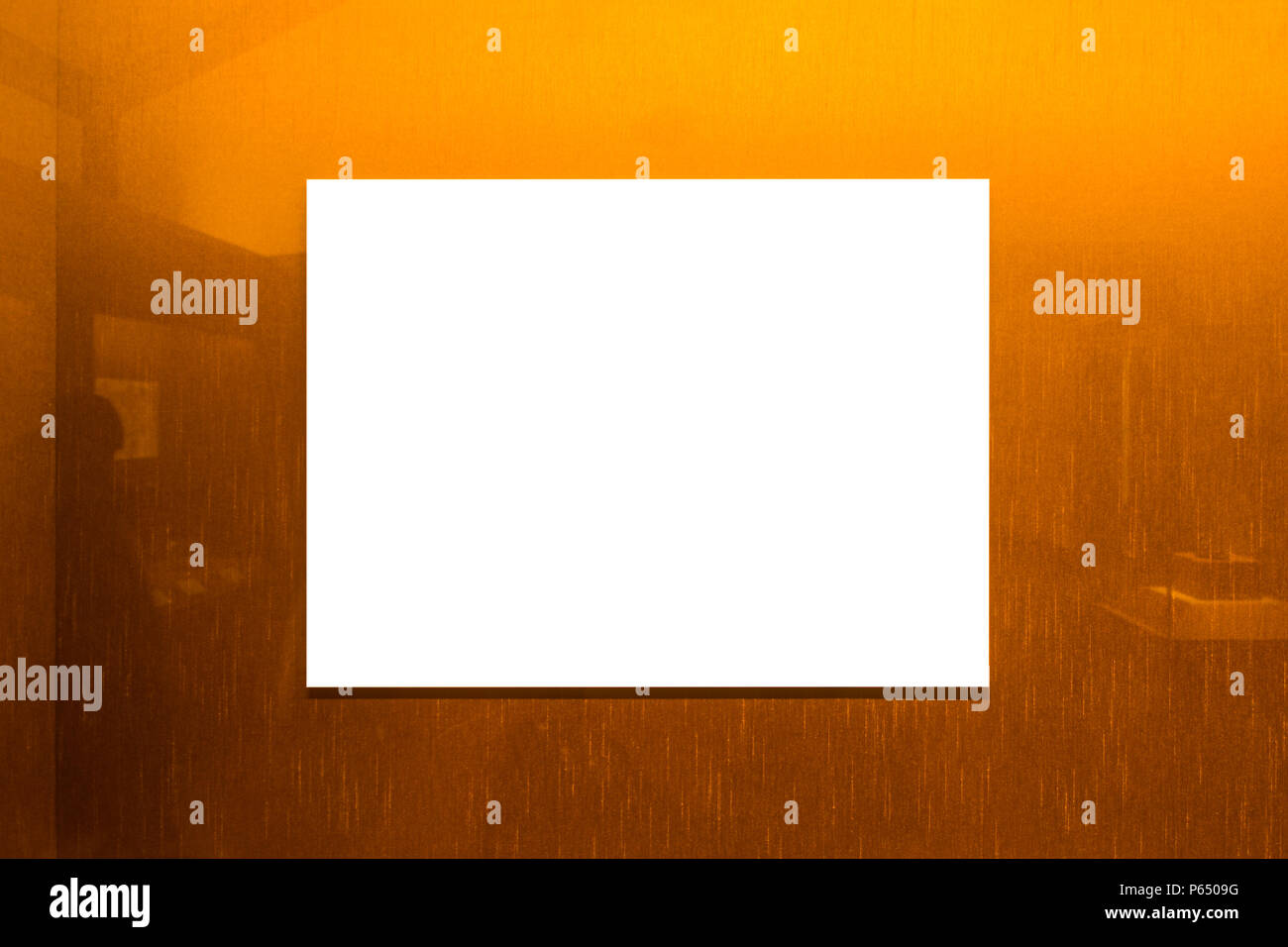 Billboard Rectangular White Mockup City Advertisement Stock Photo - Alamy