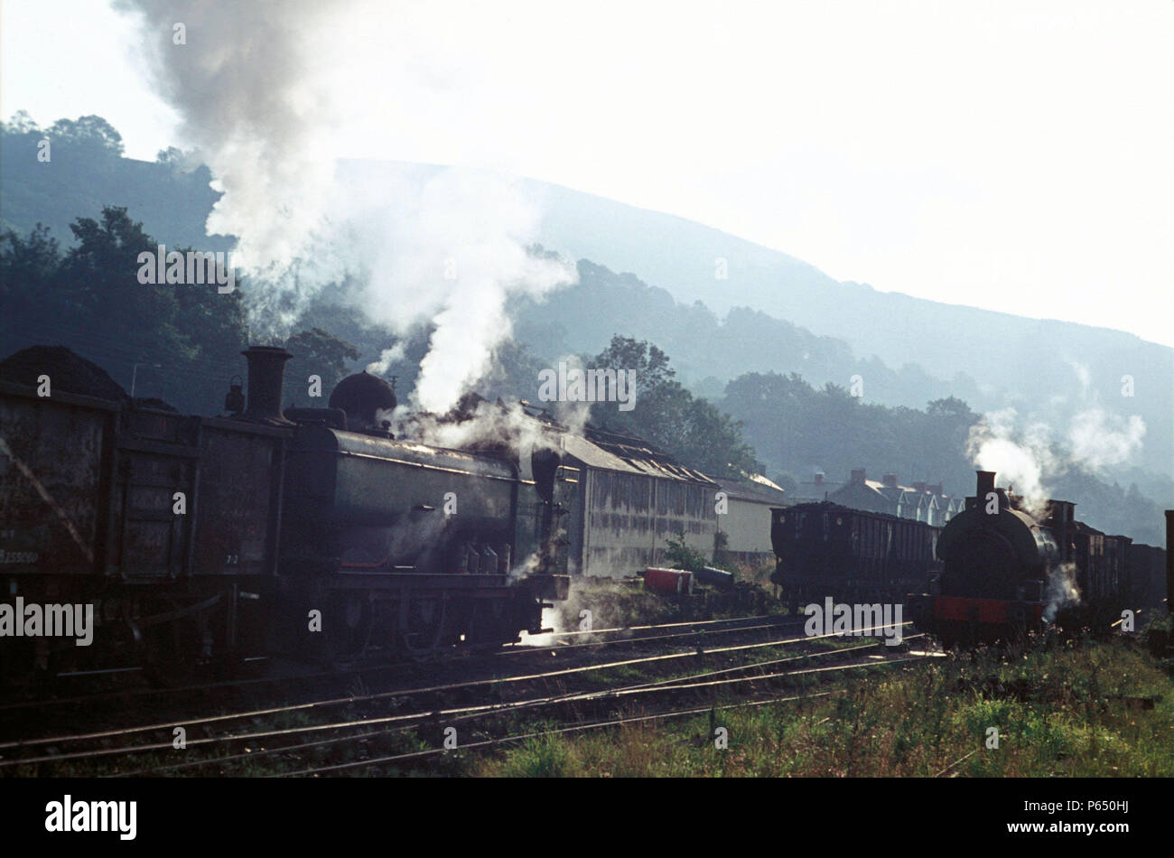 Welsh coalfield atmosphere at Mountain Ash Colliery with ex GWR main ...