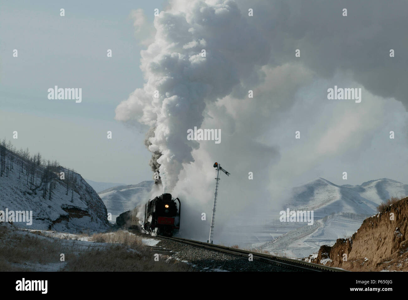 Working flat out in a temperature of minus 15 degrees, a brace of China ...